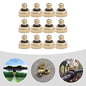 HANABASS System Garden Pressure Landscaping, Professional Spray Humidification Orifice Misting Sprayer for Heads Nozzles Cooling Outdoor Lawn Control Mister Landscaping Patio Greenhouse