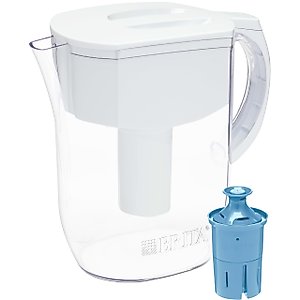 Brita Large Water Filter Pitcher for Tap and Drinking Water with 1 Elite Filter, Reduces 99% Of Lead, Lasts 6 Months, 10-Cup Capacity, BPA Free, White