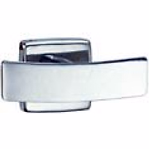 Bobrick B-672 Surface Mount Contoured Double Robe Hook - Polished Stainless Steel - 4"