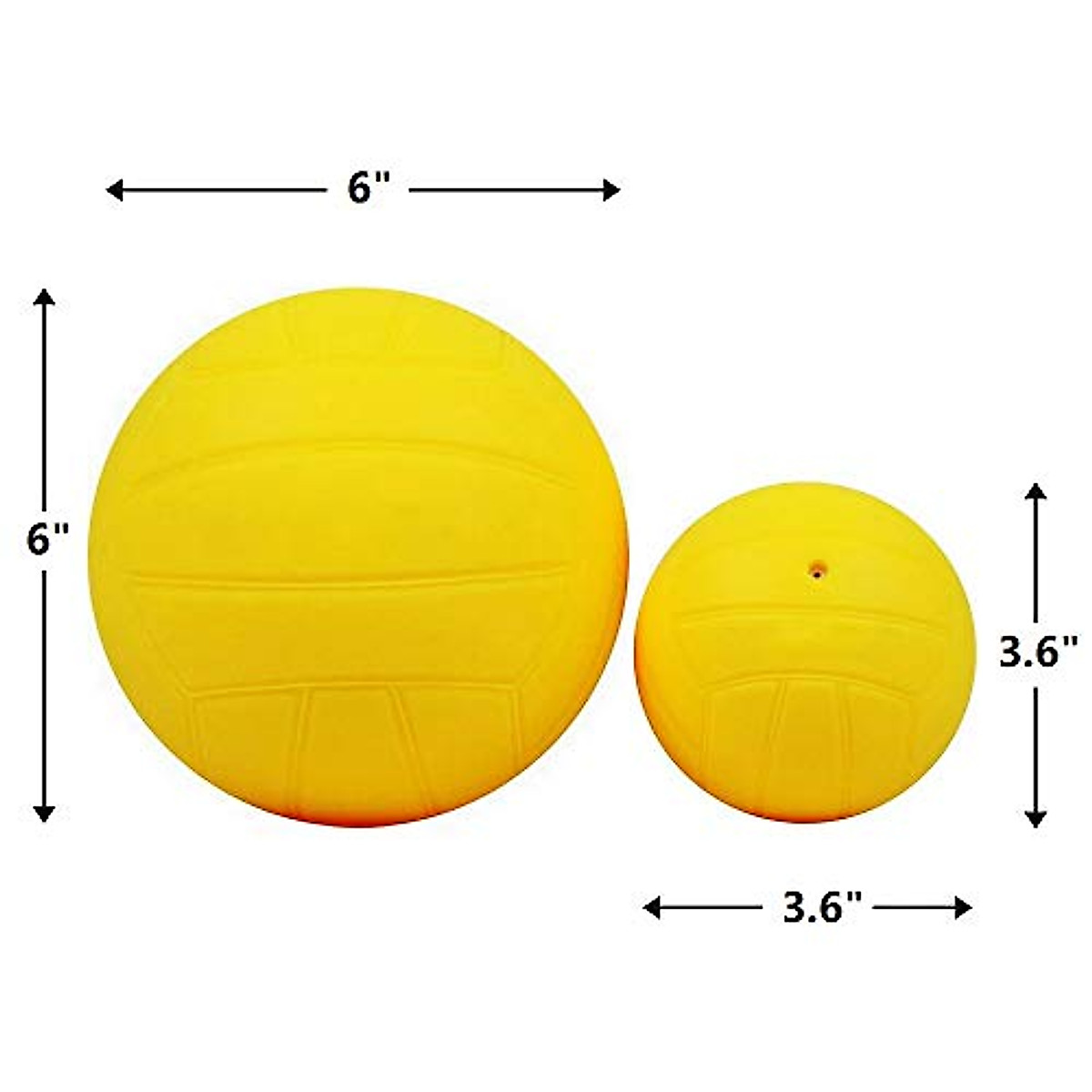 Viminston Sports Game Balls Replacement Including 6" Training ball and 3.6" Competition Balls with Pump