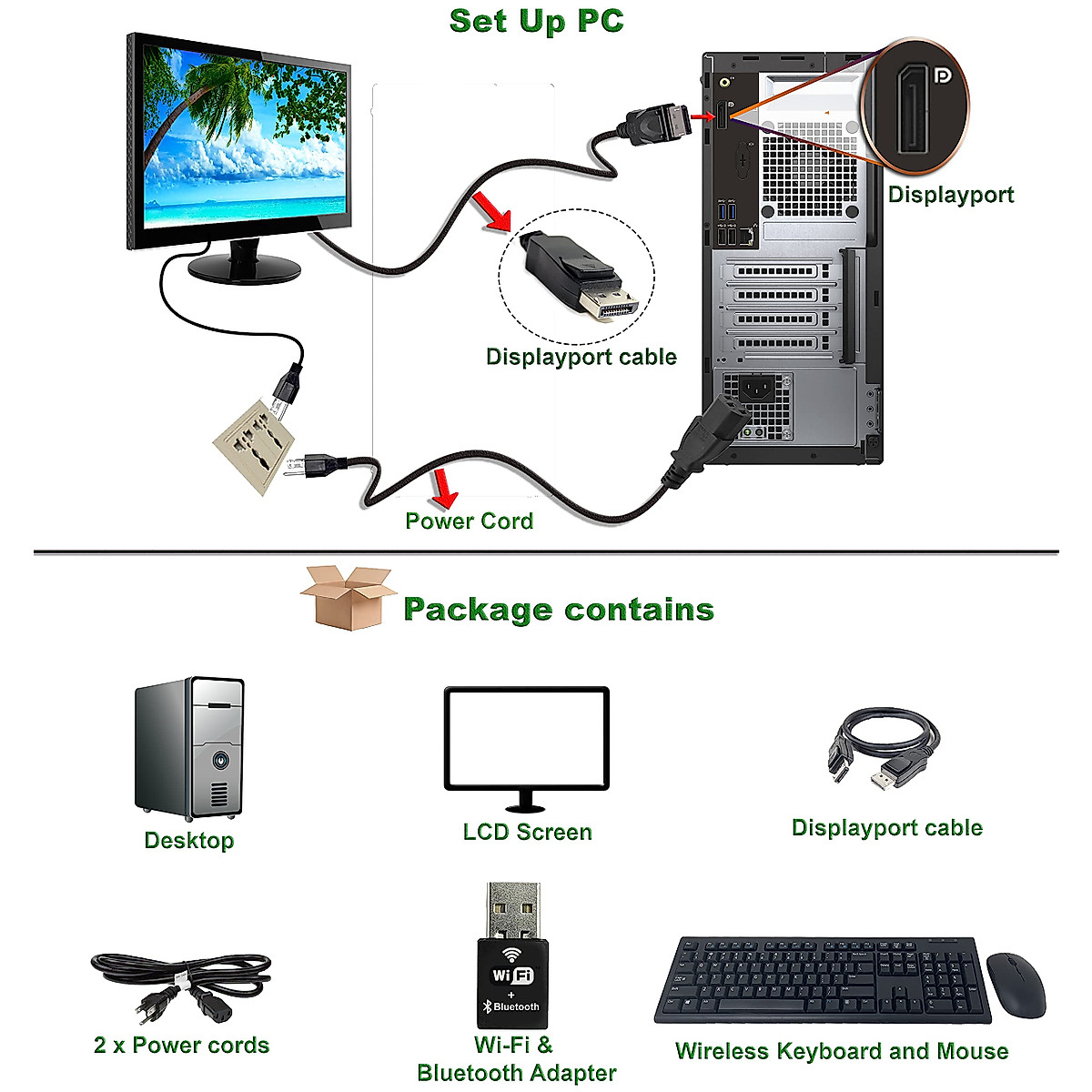 HP Z240 SFF Computer Desktop PC, Intel Core i5 6500 3.2GHz Processor, 8GB DDR4 Ram, 256GB NVMe SSD, WiFi | Bluetooth, Wireless Keyboard & Mouse, New 19" FHD Monitor, Win 10 Pro (Renewed)