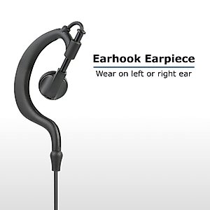 The Comm Guys 1-Wire Earhook Earpiece and Mic Headset, Compatible with Motorola XPR 3300e XPR 3500e XPR3300 XPR3500 Two Way Radios