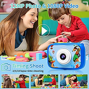 Kids Camera- 40MP Camera for Kids with 2.4 inch Large Screen, 1080P HD Digital Video Cameras for Toddler Children's Birthday with 32GB SD Card, SD Card Reader