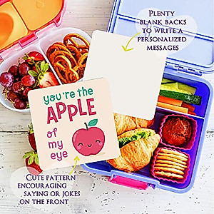 JOACHIO Lunch Box Notes for Kids, Inspirational and Motivational 60 Pieces Cards Lunch Notes for Girls, Boys, Child & Teens School Lunchbox, 3.5'' x 3.5'', Bring Jokes and Funny Puns