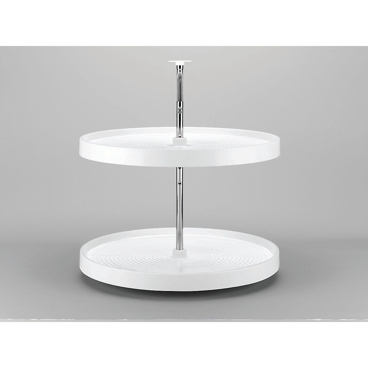 28in Full Round Polymer Lazy Susan Set White