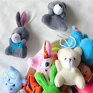 JUNBESTN Mini Plush Animals Bulk 30 Pack Easter Basket Stuffers Gifts for Kids Girls Class Students Party Favors Goodie Bag Fillers Prize