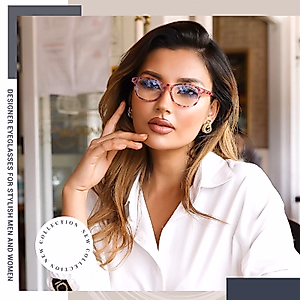 Przene 4 Pack Reading Glasses with Spring Hinge Blue Light Blocking Glasses for Women Men Oval Frame