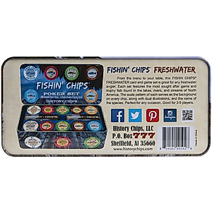 Fishin' Chips - Freshwater - Premium Quality Poker Chips and Playing Card Set