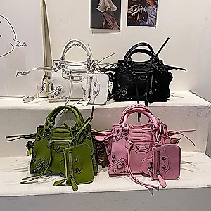 Purses and Handbags Women Bags Soft Tassel Motorcycle Bag Chic PU Leather Stylish Crossbody Shoulder Bag