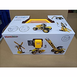 HOMETTER Educational Building Toys STEM Learning Kit, 10 in 1 Construction Blocks for Preschool Kids, 108 Pieces Engineering Toys Creative Set Gift for Boys Age 5 6 7 8 9 10+ Years Old