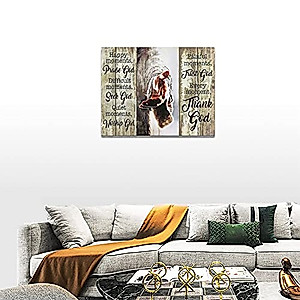 Amazing Jesus Poster Christian Religious Canvas Wall Art Every Moment Thank God Painting Christ Pictures Prints Hand of God Artwork Motivational Quotes Wall Decor Poster Framed for Bedroom Living Room