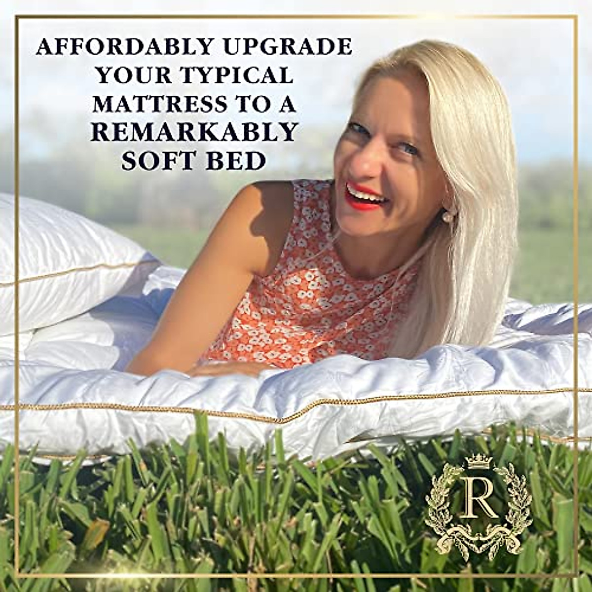 Royal Therapy 2-Pack Queen Shredded Memory Foam Pillows & Queen Mattress Topper – Bundle