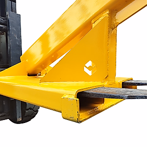 LGXEnzhuo Forklift Mobile Crane, Forklift Extension Attachments Crane, 6600lbs Loading Capacity, with Truss Hoist Jib Boom and Hook, for Towing Handling Equipment, Yellow