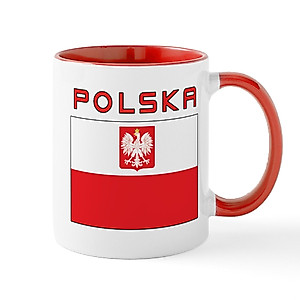 CafePress Polish Falcon Flag With Polska Mug Ceramic Coffee Mug, Tea Cup 11 oz