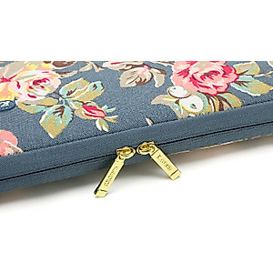 kayond Water-Resistant Canvas 13.3 Inch Laptop Sleeve-Blue Water Hyacinth