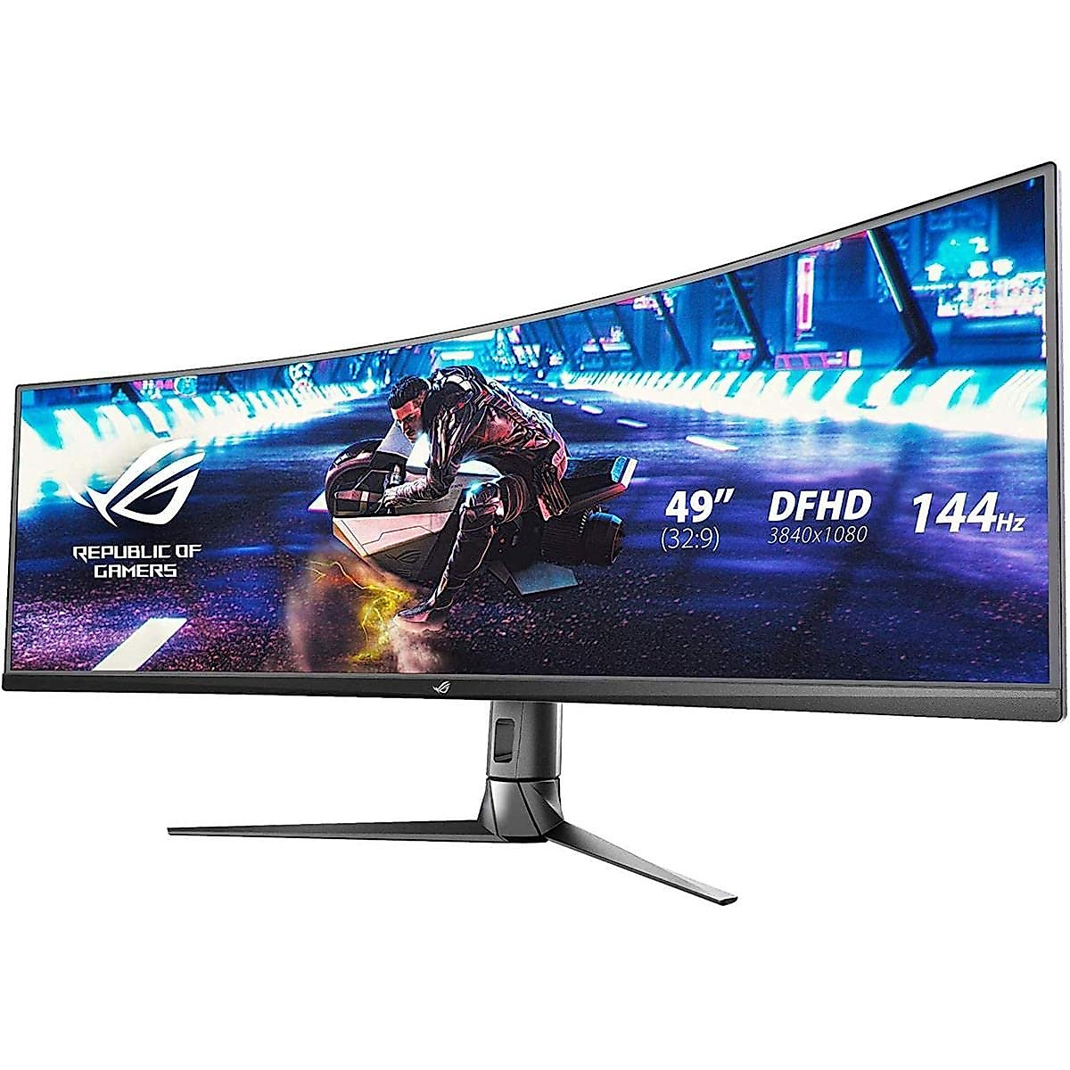 Asus ROG Strix XG49VQ 49” Curved Gaming FreeSync Monitor 144Hz Dual Full HD HDR Eye Care with DP HDMI Black