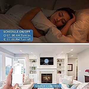 LEDEPLY 5W=40W, A15 Smart Bulb, Compatible with Alexa, Google Home, E26, Color Changing, Dimmable LED WiFi Light Bulbs, No Hub Required, 1 Pack