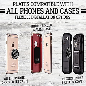 The Richest Replacement Pack for Any Magnetic Car Mount - PopSocket Compatible Metal Phone Plates (Discs) and 3M Adhesive Stickers in Unique Adhesives Life Extending Packaging