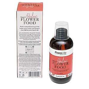 FloraLife Fresh-Cut Flower Food - Liquid Multi-Nutrient & Hydration Solution - 8oz