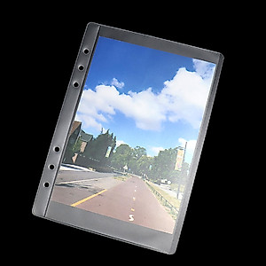 A5 Binder Pockets Zipless 24pcs Binder Inserts Budget Envelopes Frost PVC Binder Sleeves Sheet Protectors for 6-Ring A5 Binder Accessories Photos Cards Bills Organizer (A5, 24pcs)