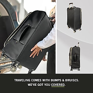 Kenneth Cole REACTION Chelsea Chevron Quilted Luggage, Black, 20-Inch Carry On