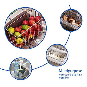 THETIS Homes Sponge Holder for Kitchen Skin, Stainless Steel Kitchen Skin Caddy, Durable & Rustproof Dishwashing Liquid Drainer, Dish Draining Skin Basket