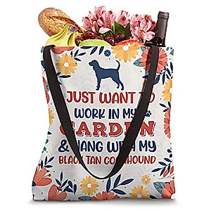 Black and Tan Coonhound Mom Garden Plant Gardener Dog Gift Tote Bag