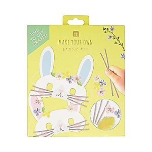 Talking Tables Easter Mask Making Craft Kit for Kids - Pack of 6 | Children Art Supplies, Fun Activities, Decorate for an Egg Hunt, Parade, Creative Gift (TSBUNNY-Masks)