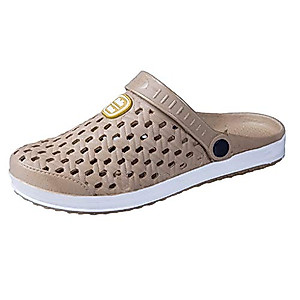 KANGMOON Mens Mesh Sandals Garden Clog Shoes Breathable Outdoor Slippers Lightweight Walking Sandals