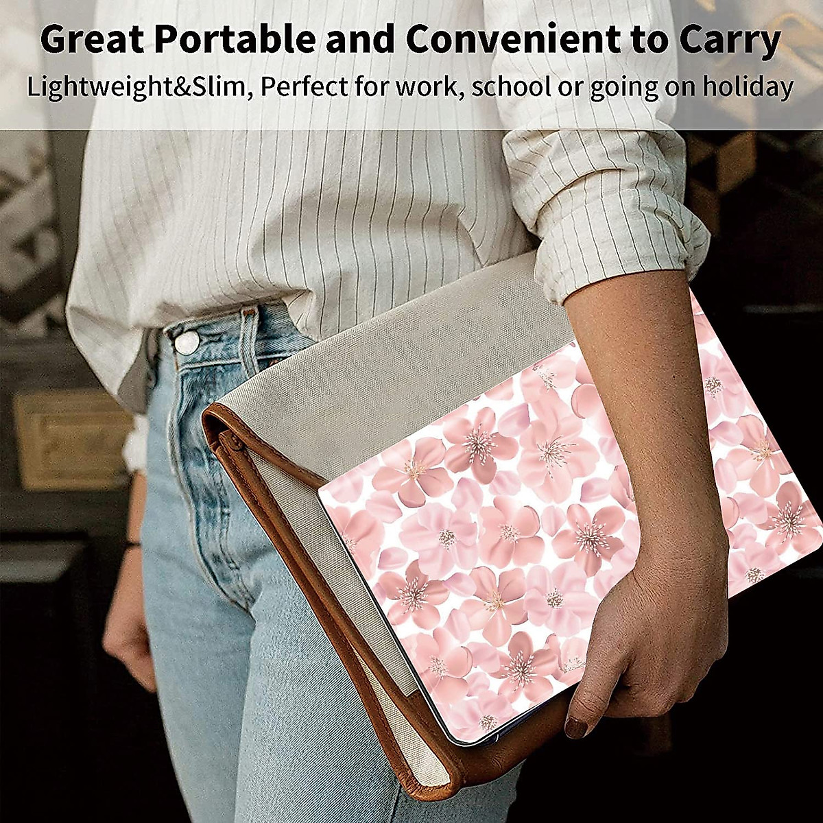 for Samsung Galaxy Tab A8 10.5 2022 Case, Shockproof TPU Hard Back Shell Protective Tablet Cover for Samsung Galaxy A8 10.5 Inch Tablet (SM-X200/X205/X207), Pink Floral