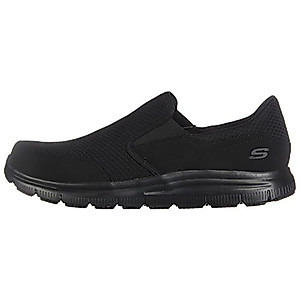 Skechers Men's Black Flex Advantage Slip Resistant Mcallen Slip On - 14 D(M) US