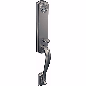Schlage FCT58CAM716 Schlage FCT58-CAM Custom Camelot Keyed Entry Single Cylinder Half Plate Handleset - Exterior Only