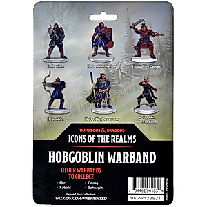 Dungeons & Dragons D&D Icons of The Realms: Hobgoblin Warband - 6 Pre-Painted Figures, Miniatures, RPG
