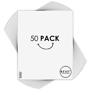 Golden State Art, 8.5x11 Picture Mat Matte Backerboards for Framing. Pack Contains 50 Backing Boards (White, 50 Pack)