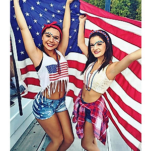 Rhinestone Headbands Patriotic Crystal Red White Blue Stripes Twist Hairband 4th of July Holiday Party Hair Accessories for Women