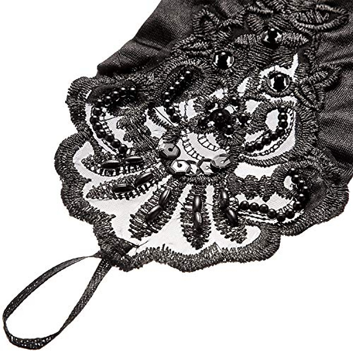 SATINIOR 3 Pairs Women Gothic Gloves Black Lace Fingerless Gloves Bridal Wedding Gloves Tea Party Decor Costume Accessories