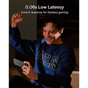 Baseus Wireless Earbuds, 50 Hrs Playback Bluetooth 5.3 Anti-Loss Bluetooth Headphones LED Power Display 60ms Low-Latency Fast-Charging in-Ear Earphone for iPhone and Android (Bowie WM02+)