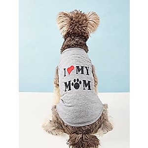 4 Packs Boy Dog Shirts Small Dog Boy Clothes Tshirts for Puppy Boys Male Black Dog Clothes for Small Dogs Boy