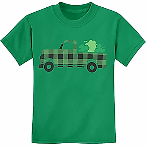 Toddler Boys St. Patrick's Day T-Shirt Unisex Short Sleeve Truck Loads of Luck T-Shirt Kids Boys Tops 4T