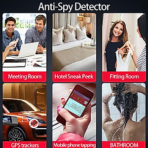 LOQEJO Hidden Camera Detectors Wireless Signal Hidden Devices Detectors Anti Spy Detector Spy Camera Detector Bug Detector RF Listening Device Car GPS Tracker Detectors for Home Office Travel