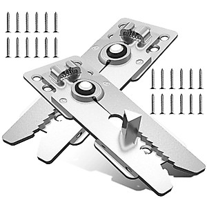 Dolenor Sofa Connector, Heavy Duty Sofa Snap Furniture Invisible Connector Head Snap with Mounting Screws, Sofa Connector Bracket for Loveseat Sofa and Other Furniture (Sofa Alligator Clips 2 Pairs)