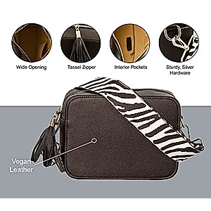 Pinafore Small Pebbled Vegan Leather Crossbody Bag (Black)