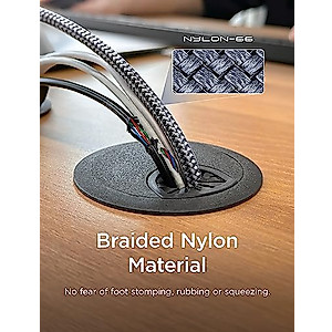 AINOPE Hard Drive Cable 1.5FT, Durable Nylon Braided External Hard Drive Cable 10Gbps Micro B to USB A/C Compatible with Seagate WD Toshiba Westgate, MacBook Air M2 Pro, Camera