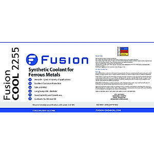 Mist Coolant for Metal Cutting Applications | Fusion Cool 2255 | Premium Synthetic Metalworking Fluid (1 Gallon)