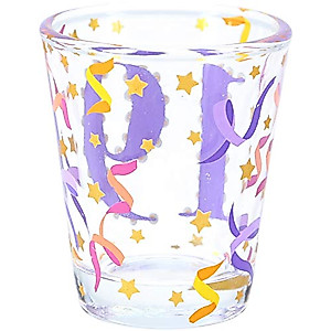 Pavilion Gift Company 19th 2 oz Birthday Shot Glass, Purple