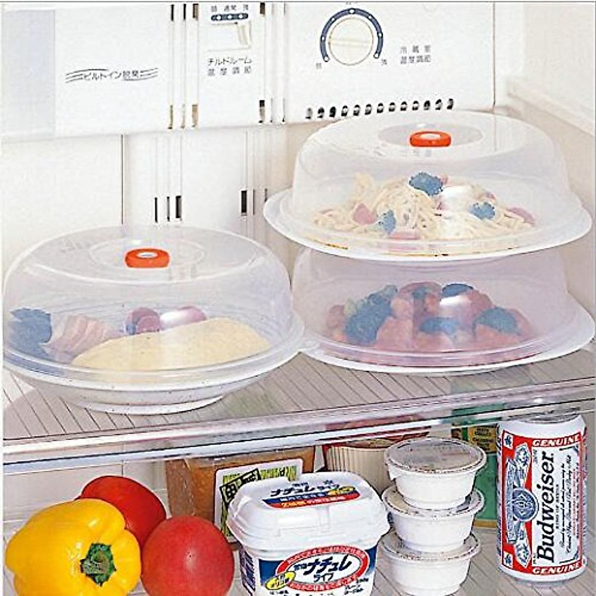 KINGZHUO 9 Inch Microwave Cover for Food Lid Microwave Lid Cover 9 inches BPA Free for Food Protective Plate Dish Bowl Cover Large Safe Pot Plastic Cover Food Cover Microwave Splatter Guard