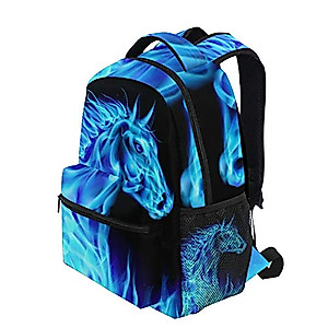 UMIRIKO Horse Water Backpack Animal Bookbag for Boys Girls Elementary School 2021930