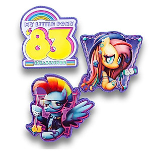 My Little Pony Enamel Pin Set | Exclusive | Collectible Fandom Pins | Featuring Glam Rock Dash And Hoofgazer Fluttershy |A Unique Gift For Collectors, TV And Pop Culture Fans