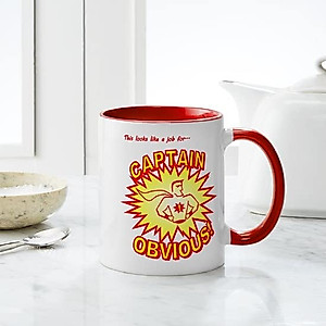 CafePress Captain Obvious Mug Ceramic Coffee Mug, Tea Cup 11 oz