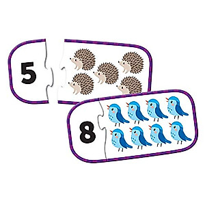 Learning Resources Counting Puzzle Cards, Kindergarten Readniness, Self Correcting Puzzles, Ages 4+Color, Multi